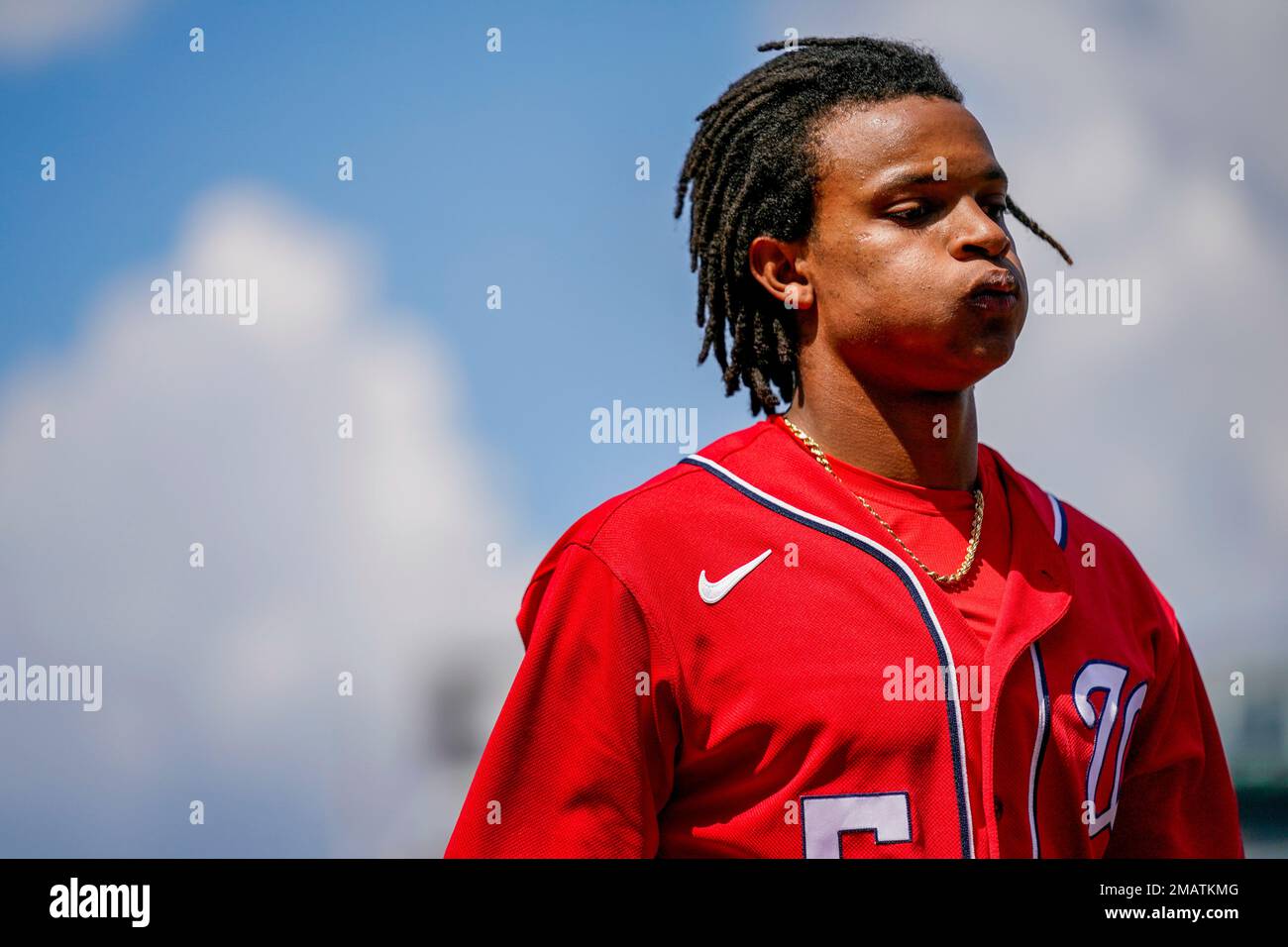 Washington Nationals shortstop CJ Abrams in action during a baseball ...