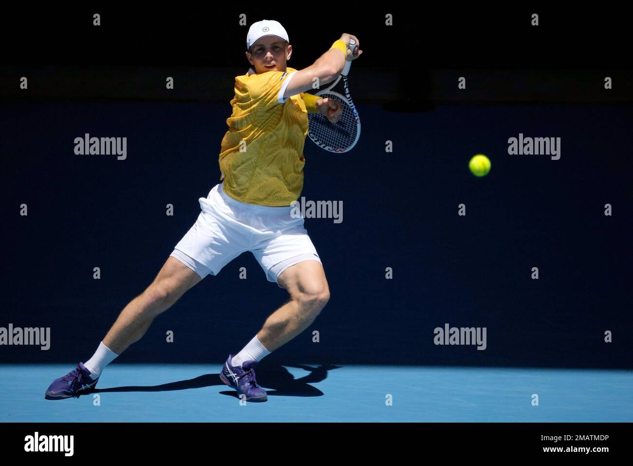 Tallon Griekspoor of the Netherlands plays a forehand return to ...