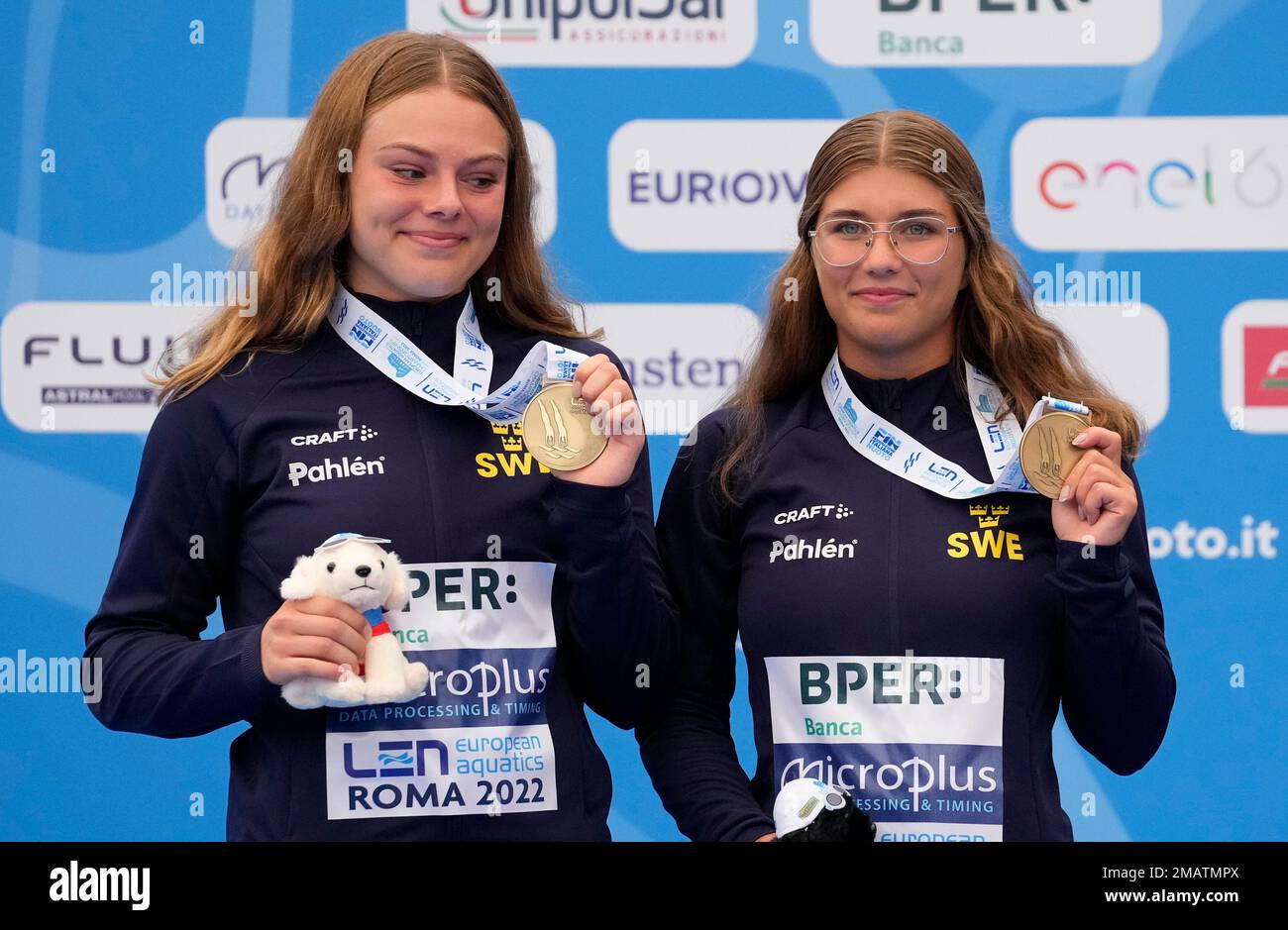 Emilia Garip Nilsson and Elena Widerstorm of Sweden celebrates on the ...