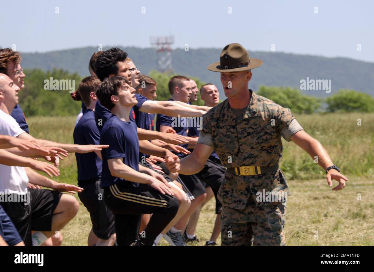U.S. Marine Corps Sgt. Donald Lynch, a drill instructor with 4th Recruit Training Battalion ...