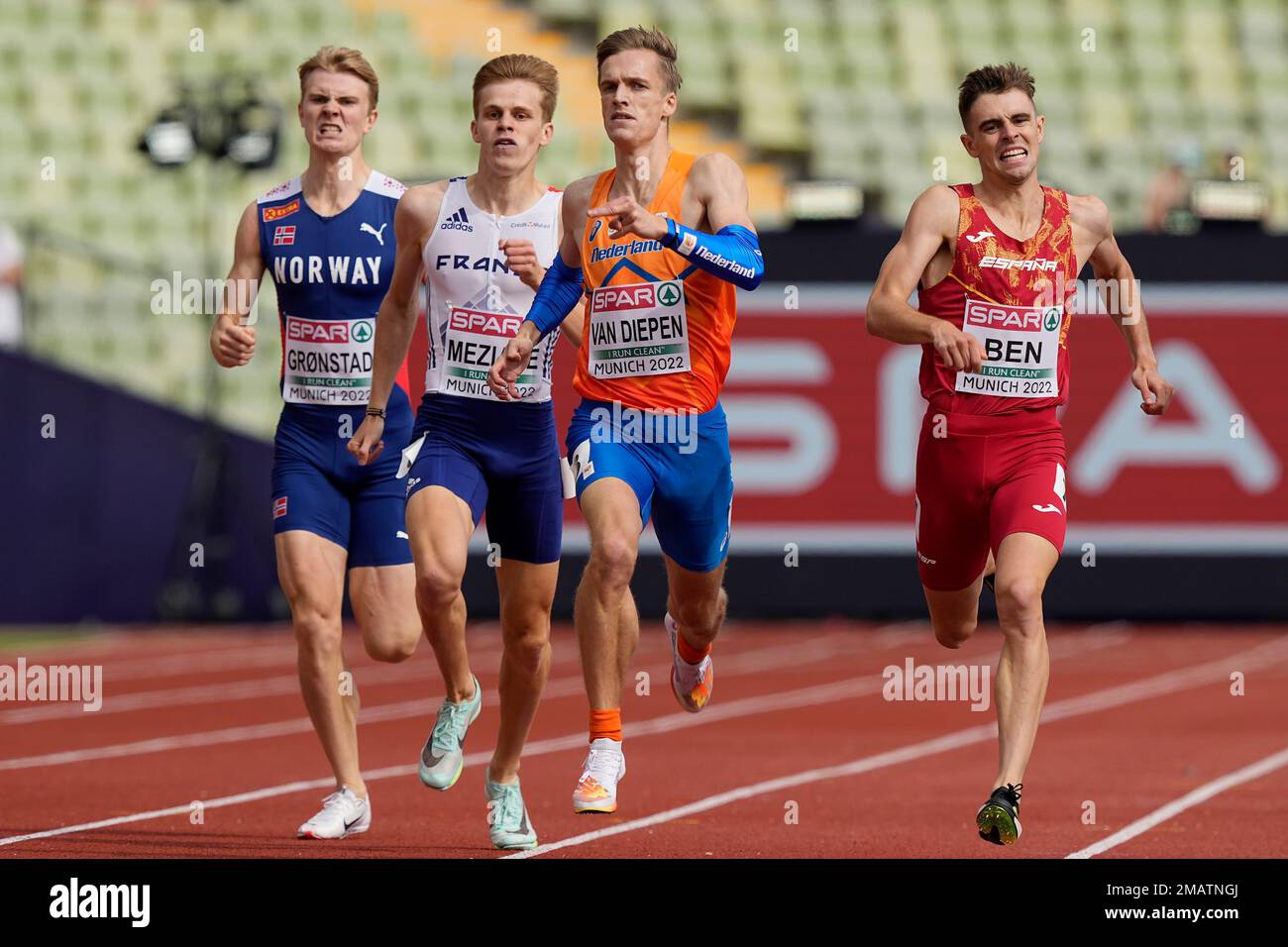 Tobias Gronstad, of Norway, Yanis Meziane, of France, Tony Van Diepen ...