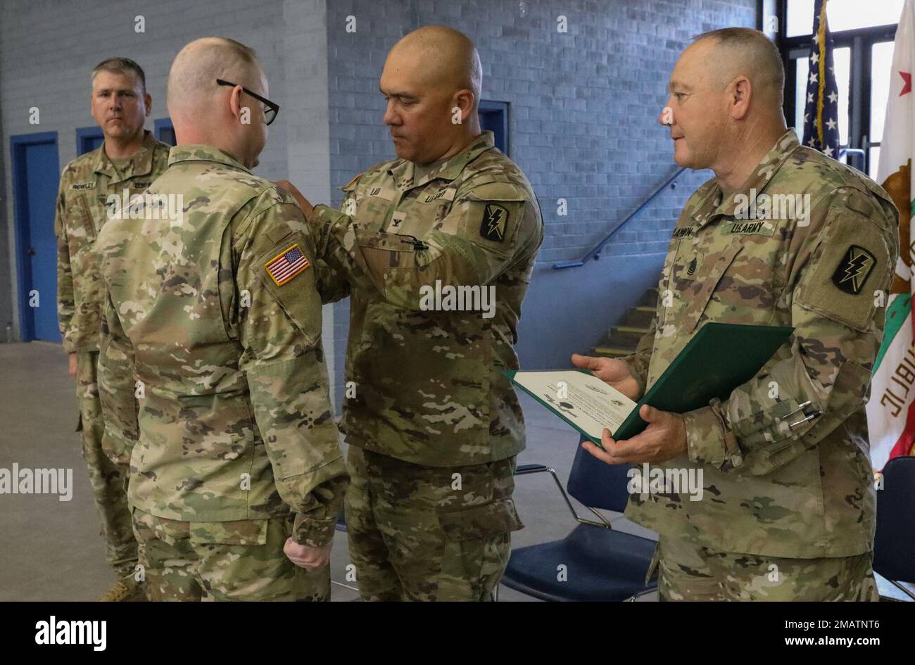 U.S. Army Capt. Daniel Borkert, outgoing commander of Headquarters and ...