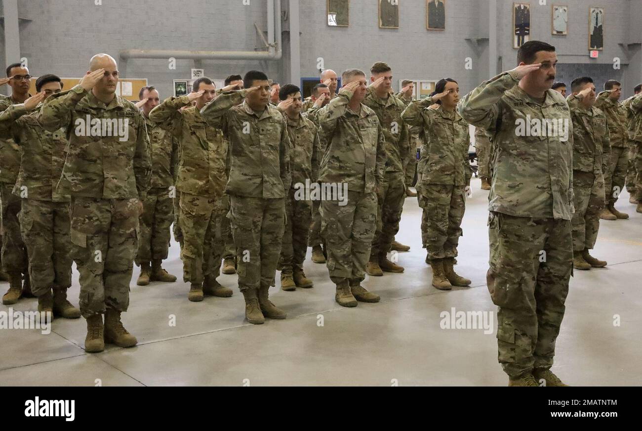 Soldiers salute during U.S. Army Capt. Daniel Borkert, outgoing ...