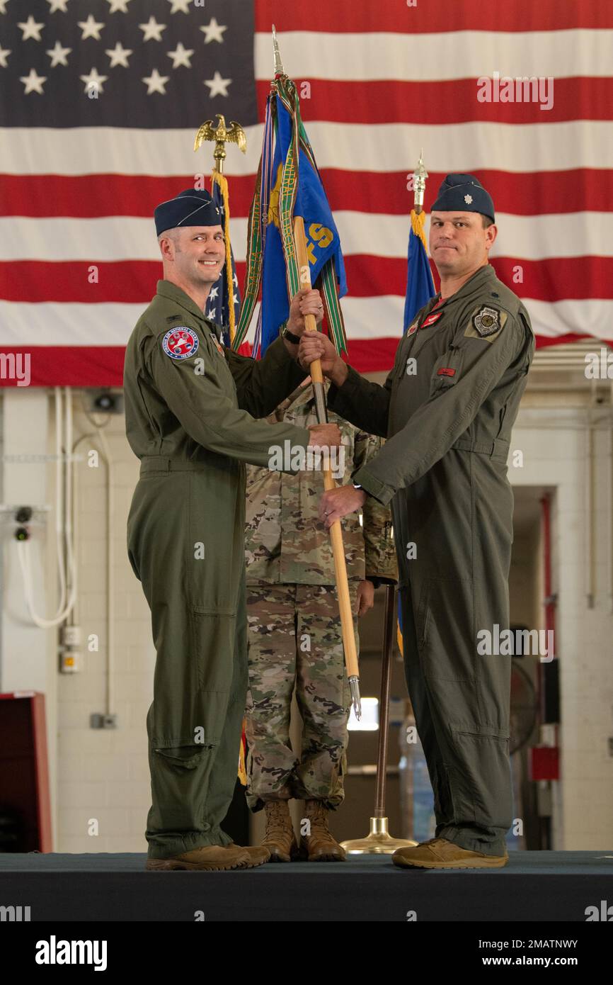 Col. Philip J. Colomy, 192nd Operations Group commander, passes the ...