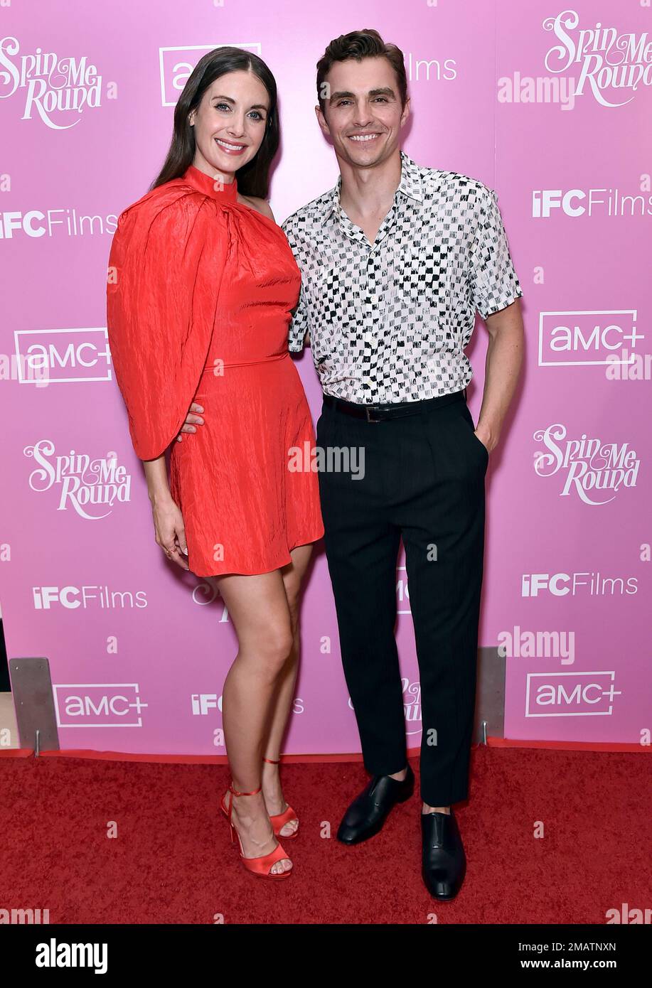 Alison Brie and Dave Franco arrive at the premiere of "Spin Me Round ...