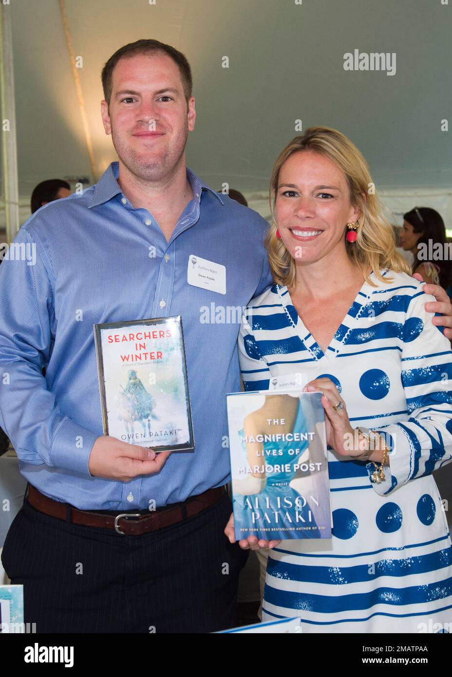 Owen Pataki, left, and Allison Pataki attend the East Hampton Library's ...