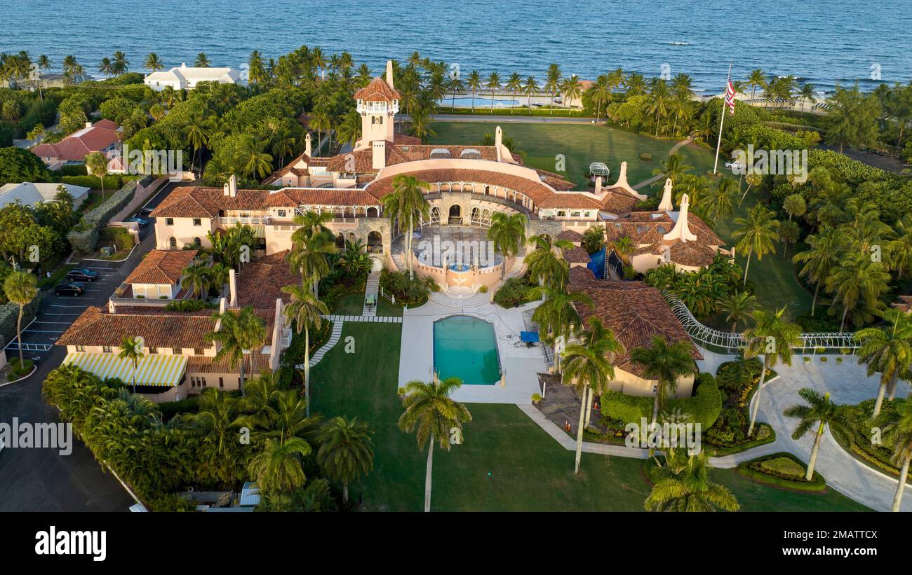 FILE - An aerial view of former President Donald Trump's Mar-a-Lago ...