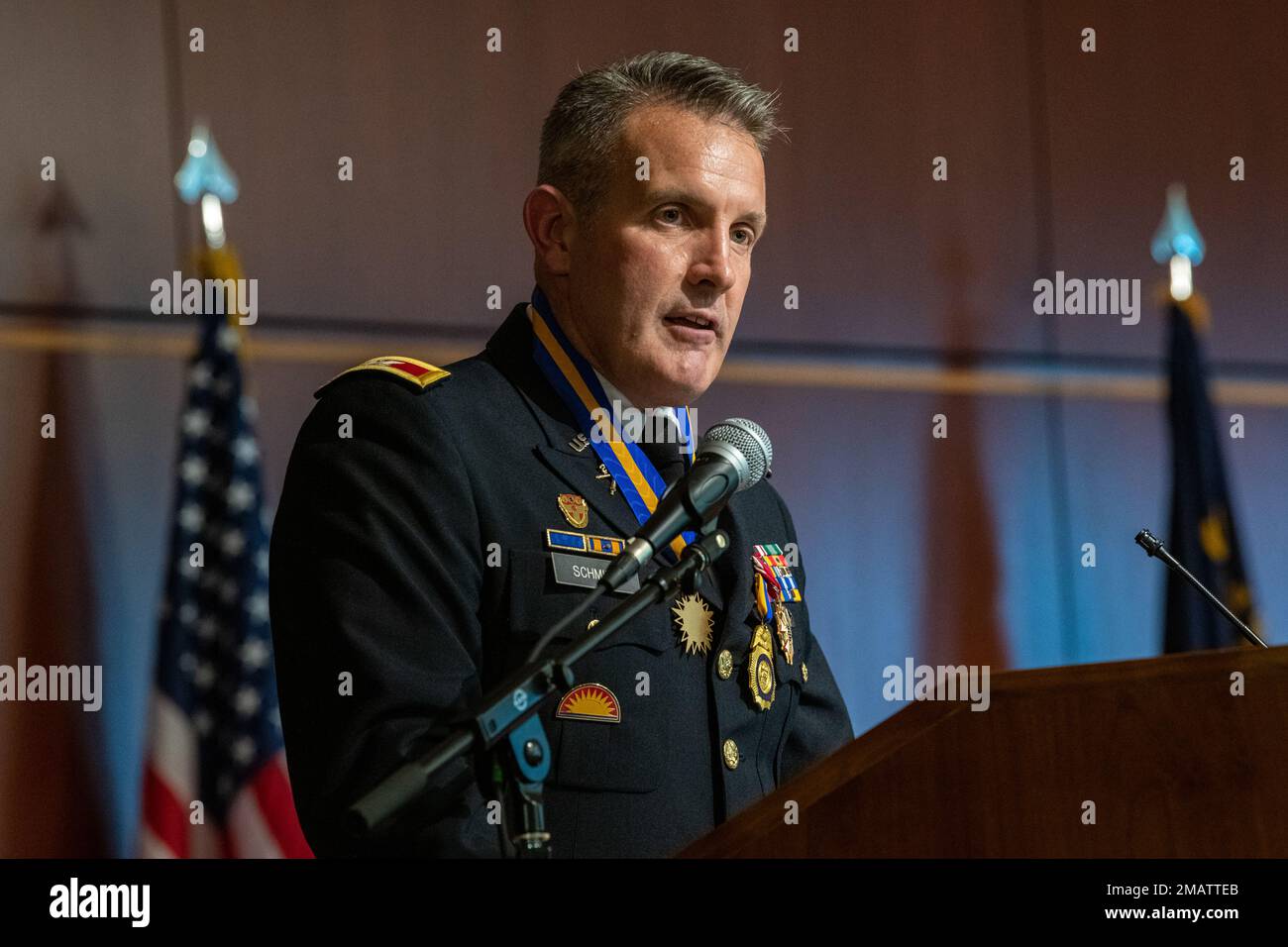 Retirement ceremony for Col. Stephen Schmidt Stock Photo - Alamy