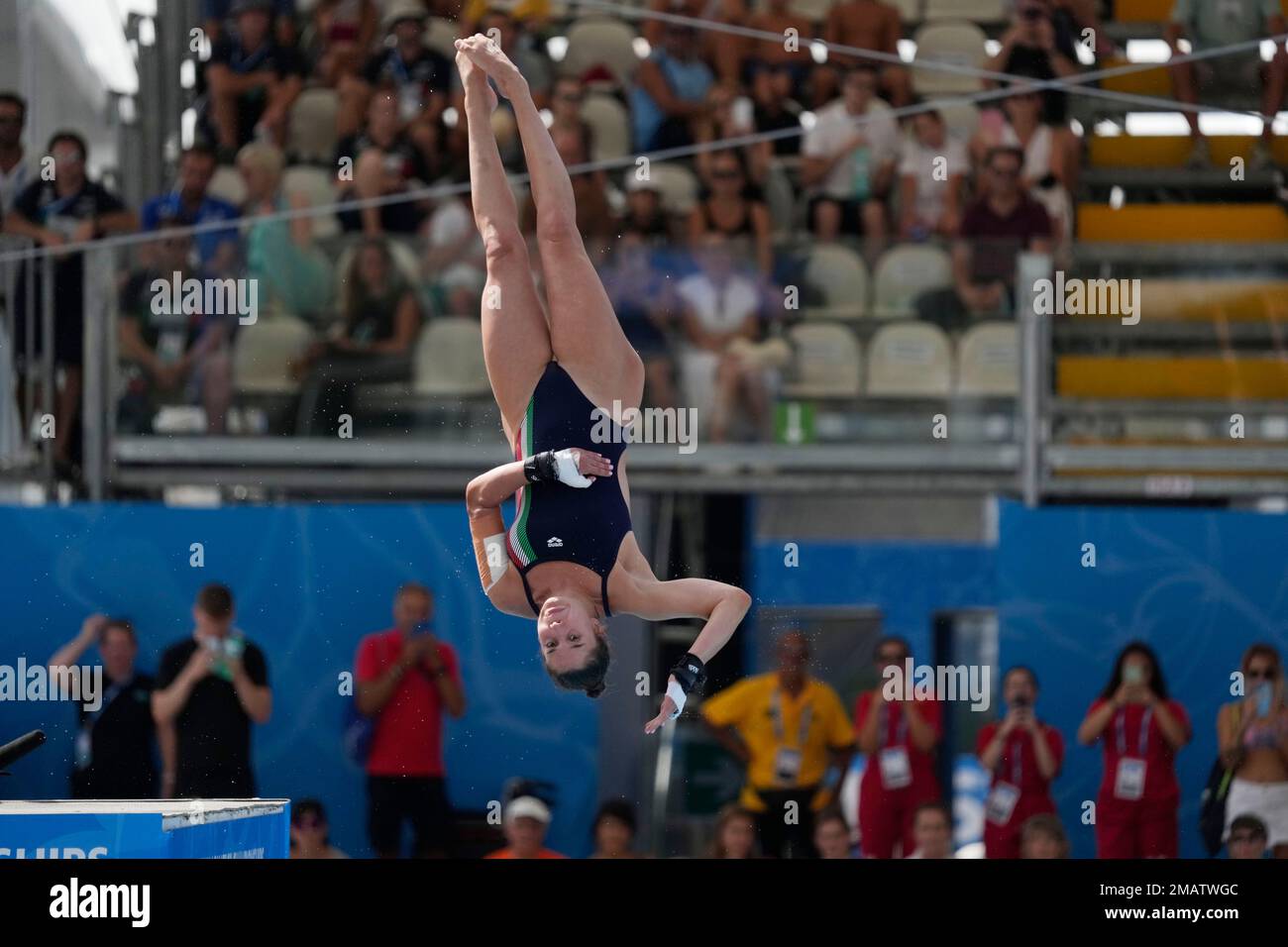 Sarah Jodoin Di Maria of Italy competes during women's diving platform ...