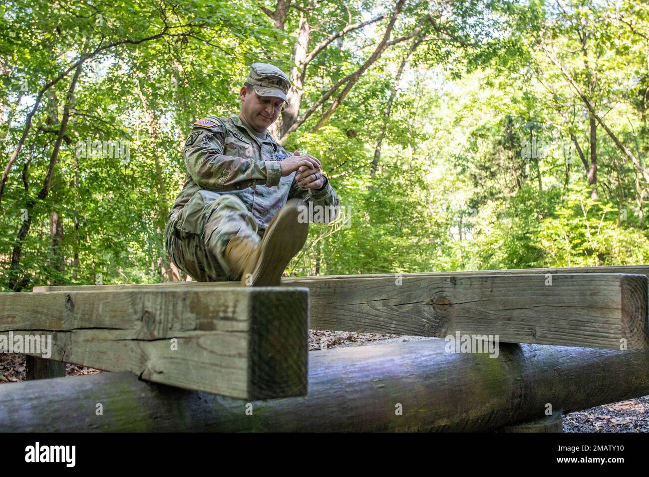 Staff Sgt. Rickey Metz, an instructor with Company B, 399th Regiment ...
