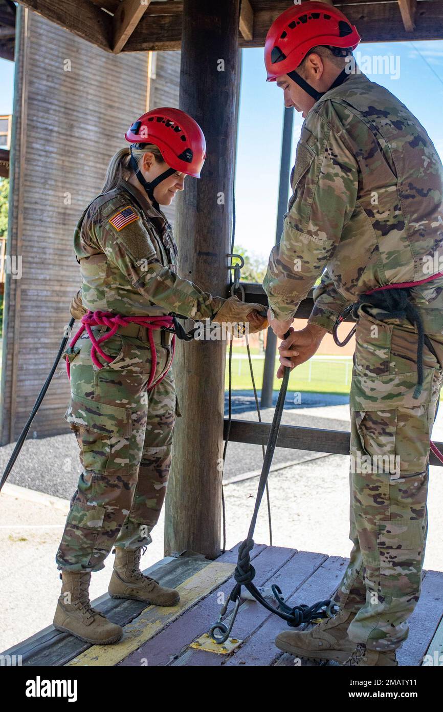 Sgt. 1st Class Chase Stevens, senior instructor with Company B, 399th ...