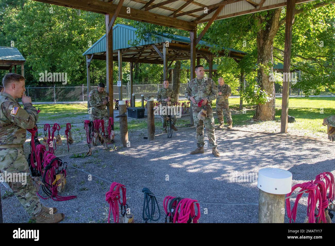 Sgt. 1st Class Chase Stevens, senior instructor with Company B, 399th ...