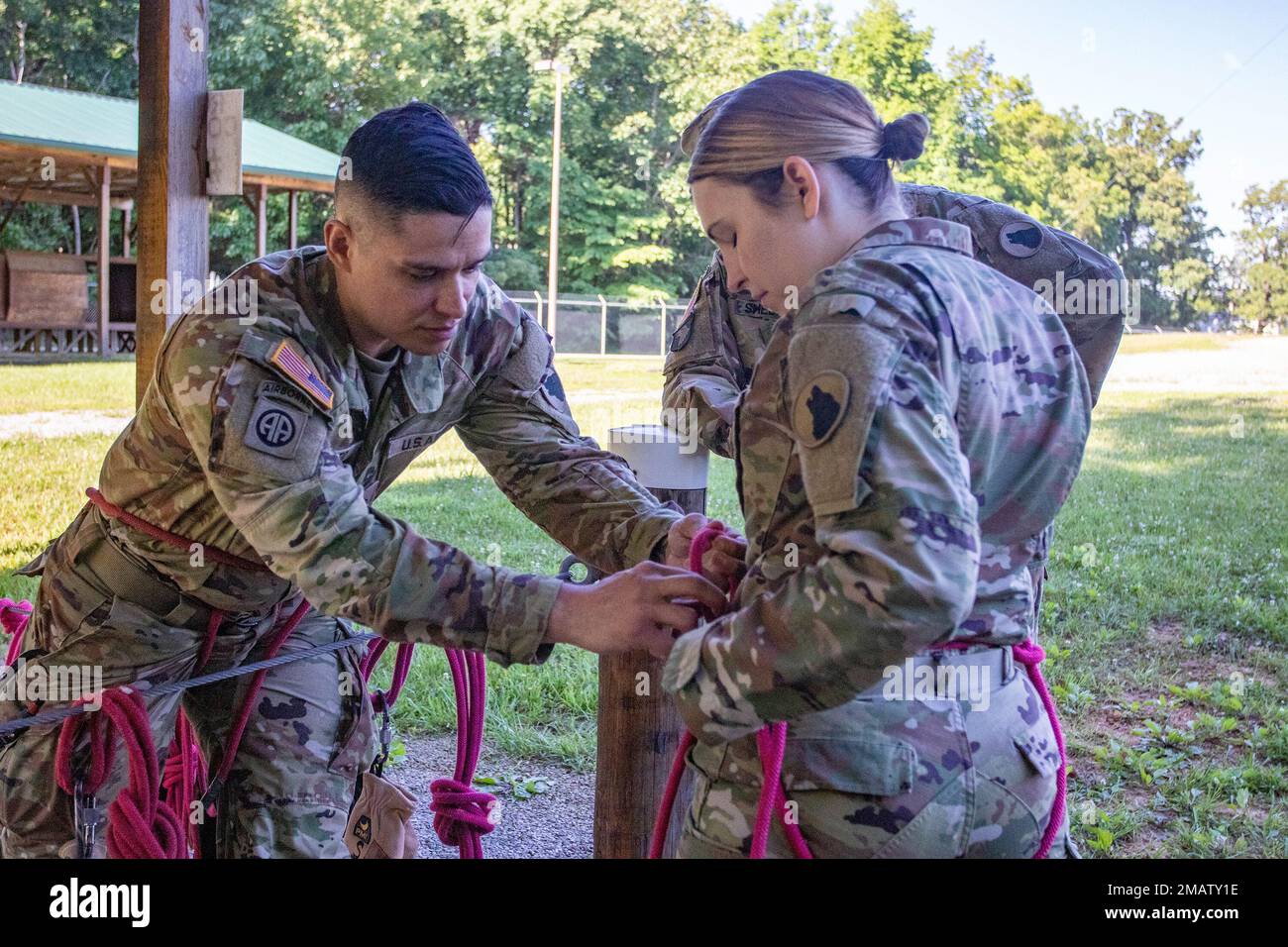 Staff Sgt. Michael Soto, an instructor with Company B, 399th Regiment ...