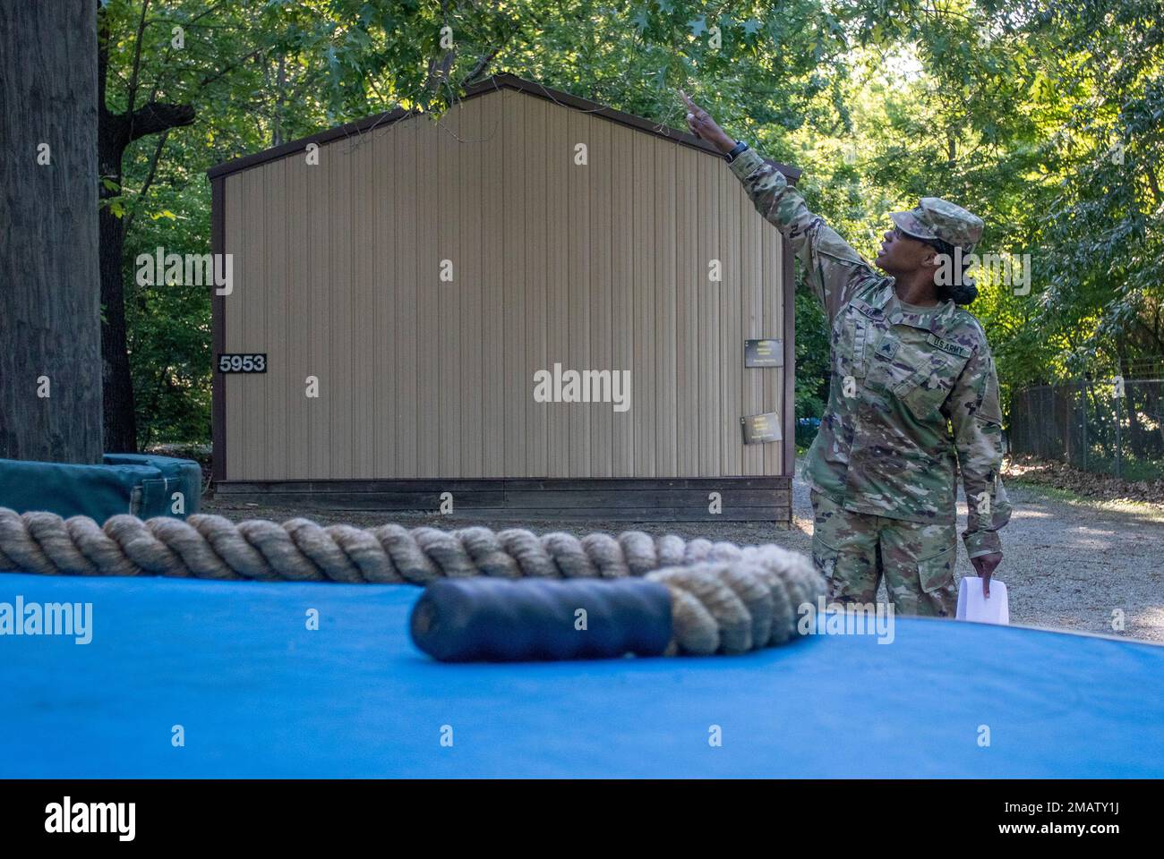 Sgt. Marianna Lane, an instructor with Company B, 399th Regiment (Cadet ...