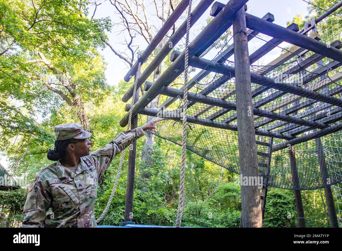 Sgt. Marianna Lane, an instructor with Company B, 399th Regiment (Cadet ...
