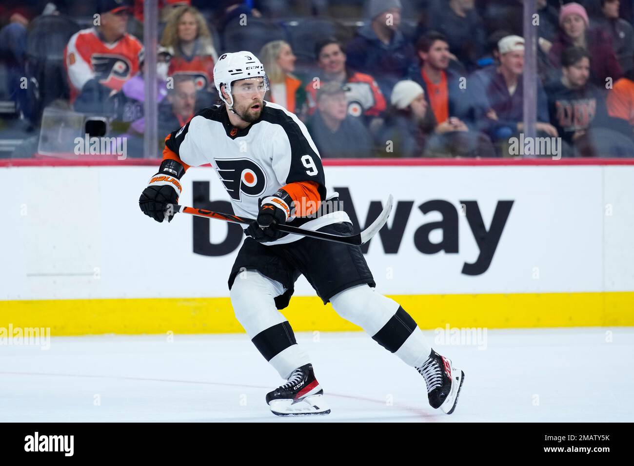 Philadelphia Flyers' Ivan Provorov plays during an NHL hockey game ...