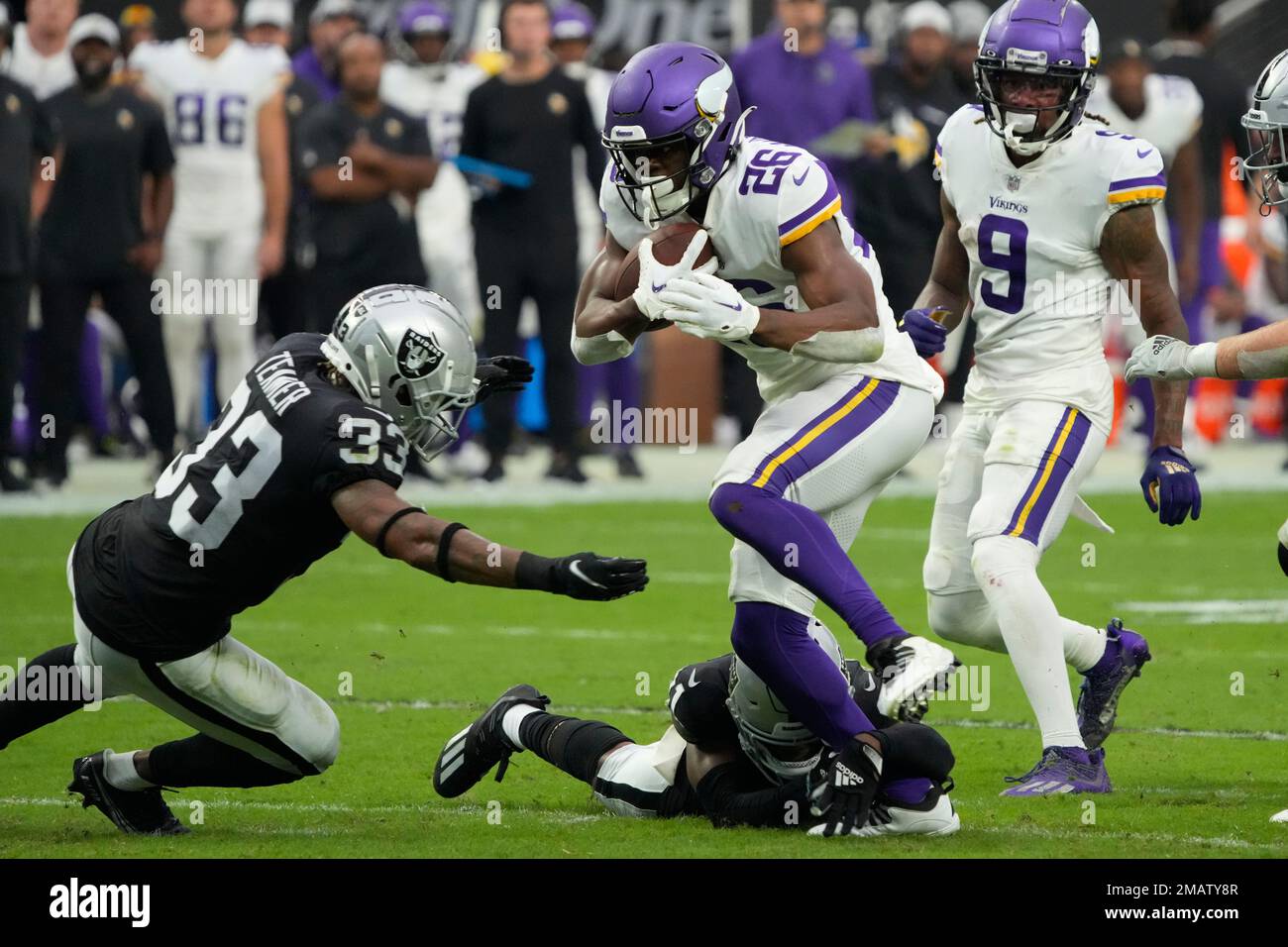 Minnesota Vikings running back Kene Nwangwu (26) during the first half ...