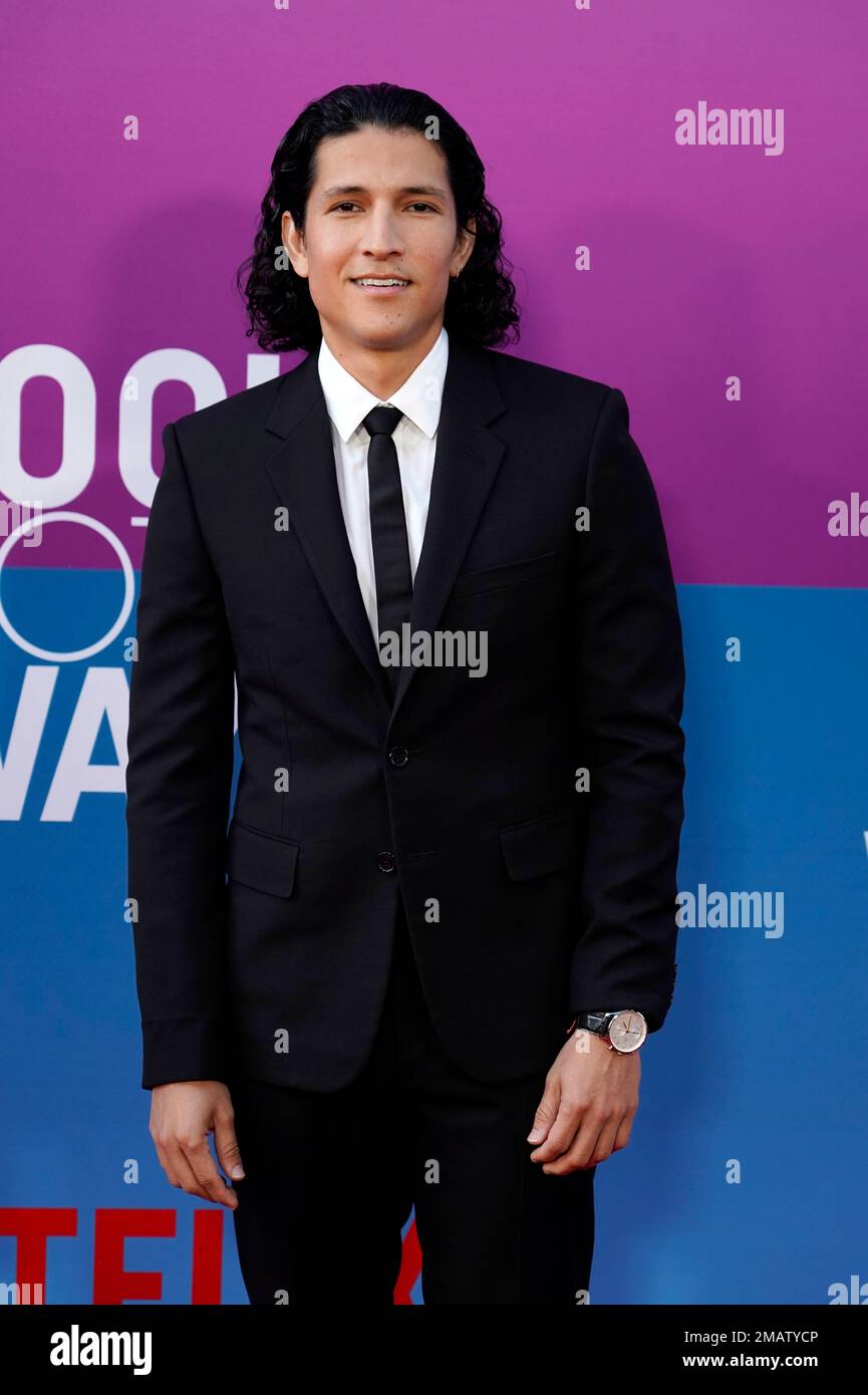 Danny Ramirez poses at the premiere of the Netflix film "Look Both Ways ...