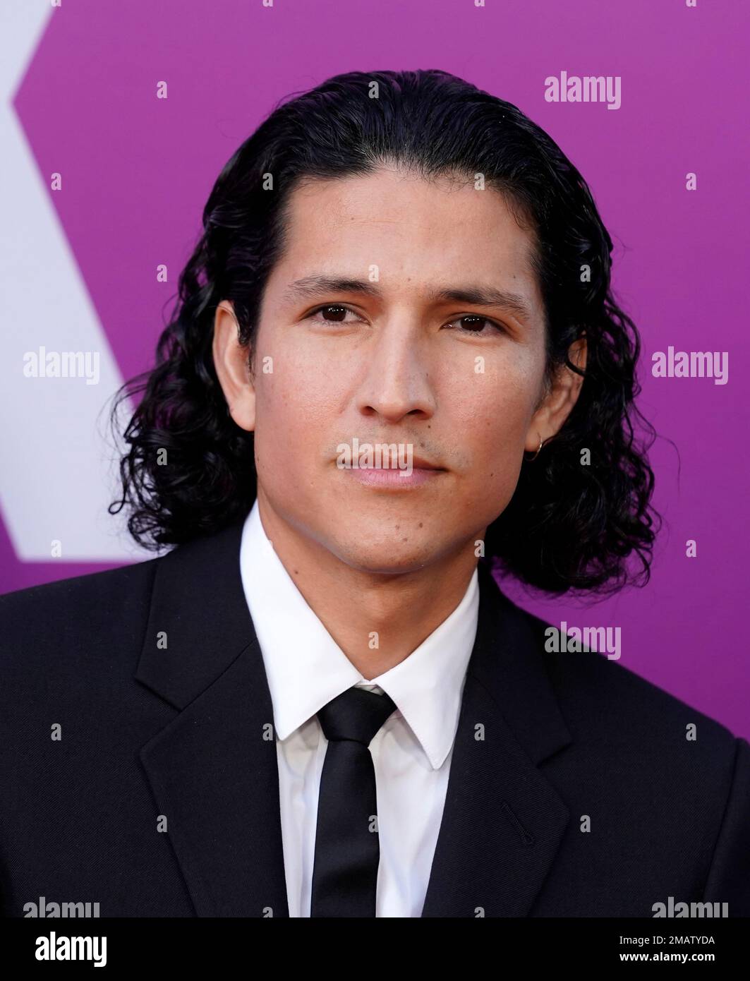 Danny Ramirez poses at the premiere of the Netflix film "Look Both Ways ...