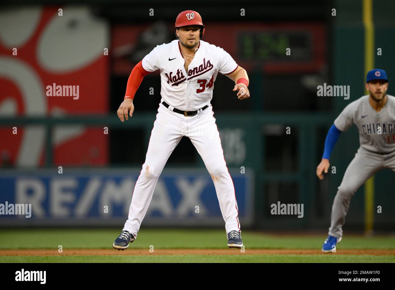 Washington Nationals' Luke Voit in action during a baseball game ...