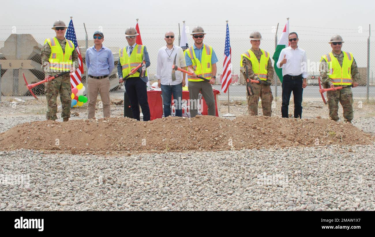 Colonel Brian Ducote (near), the Commander for Task Force Warrior, and ...