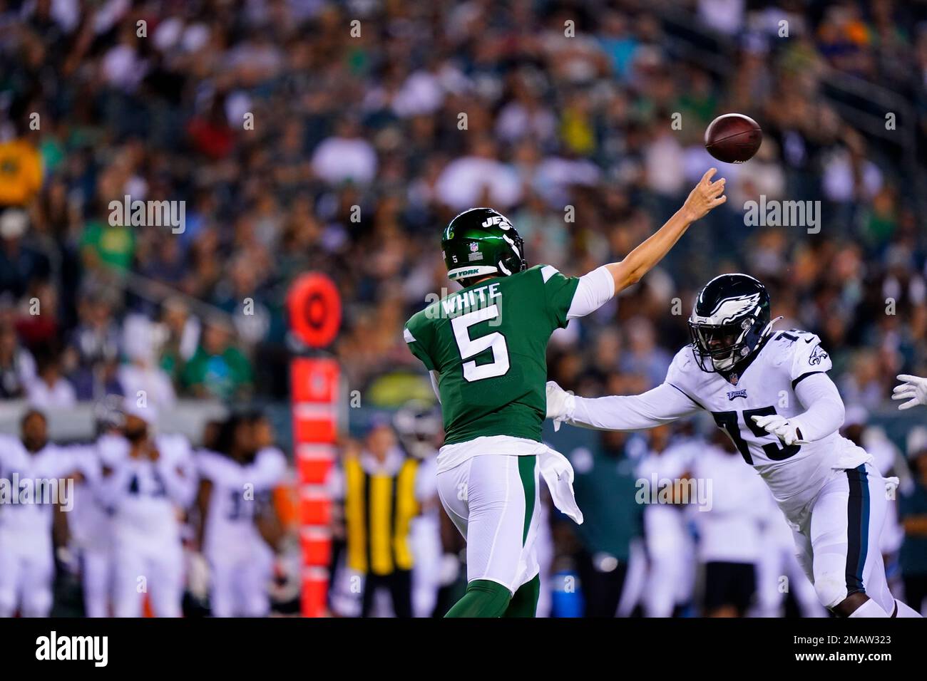 New York Jets' Mike White in action during a preseason NFL football ...