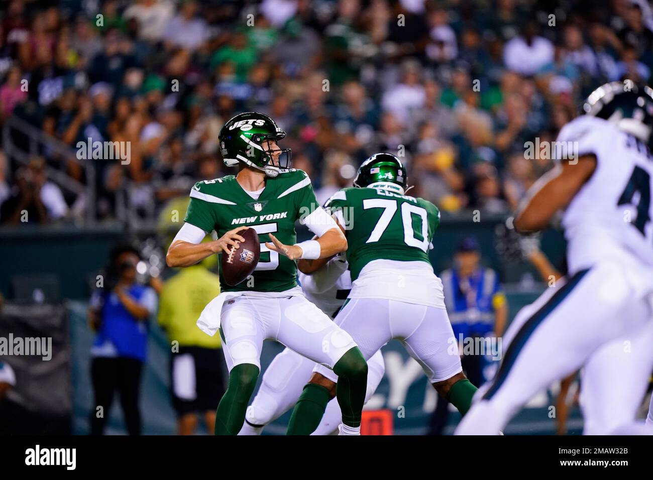 New York Jets' Mike White in action during a preseason NFL football ...