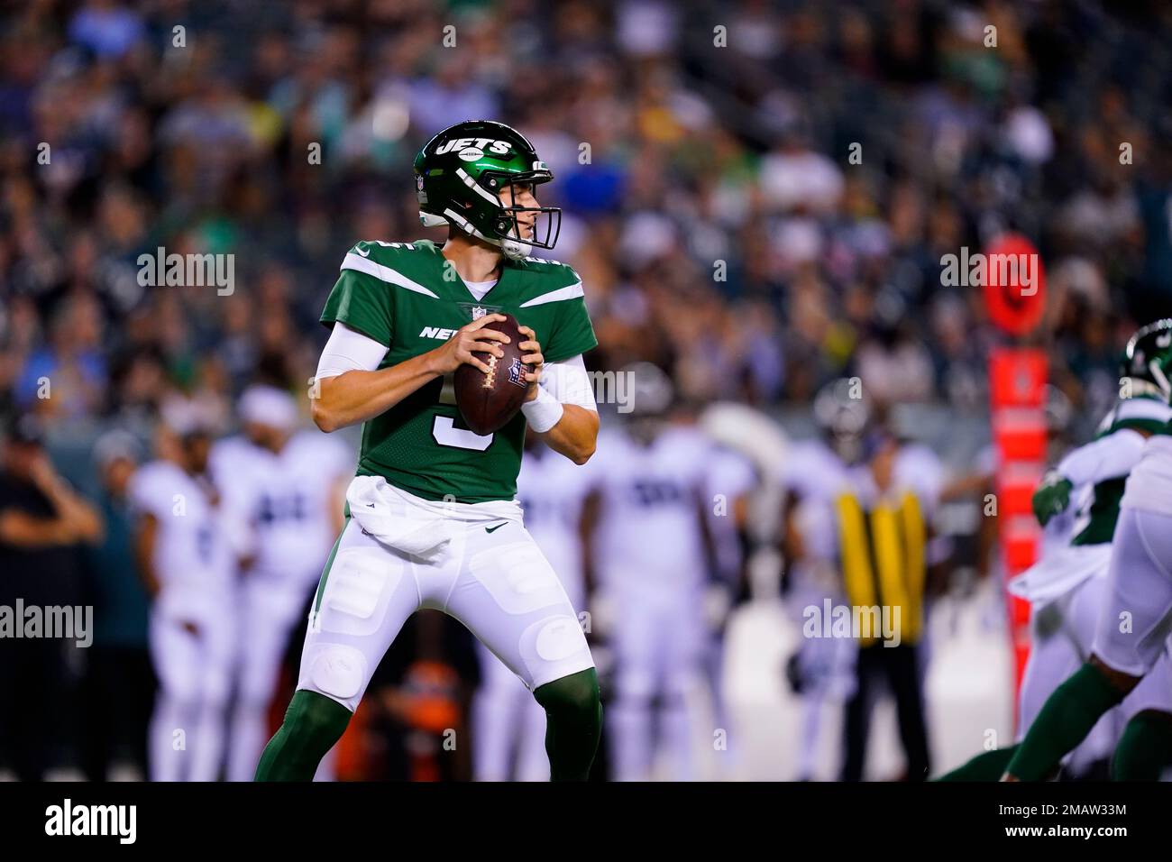 New York Jets' Mike White in action during a preseason NFL football ...