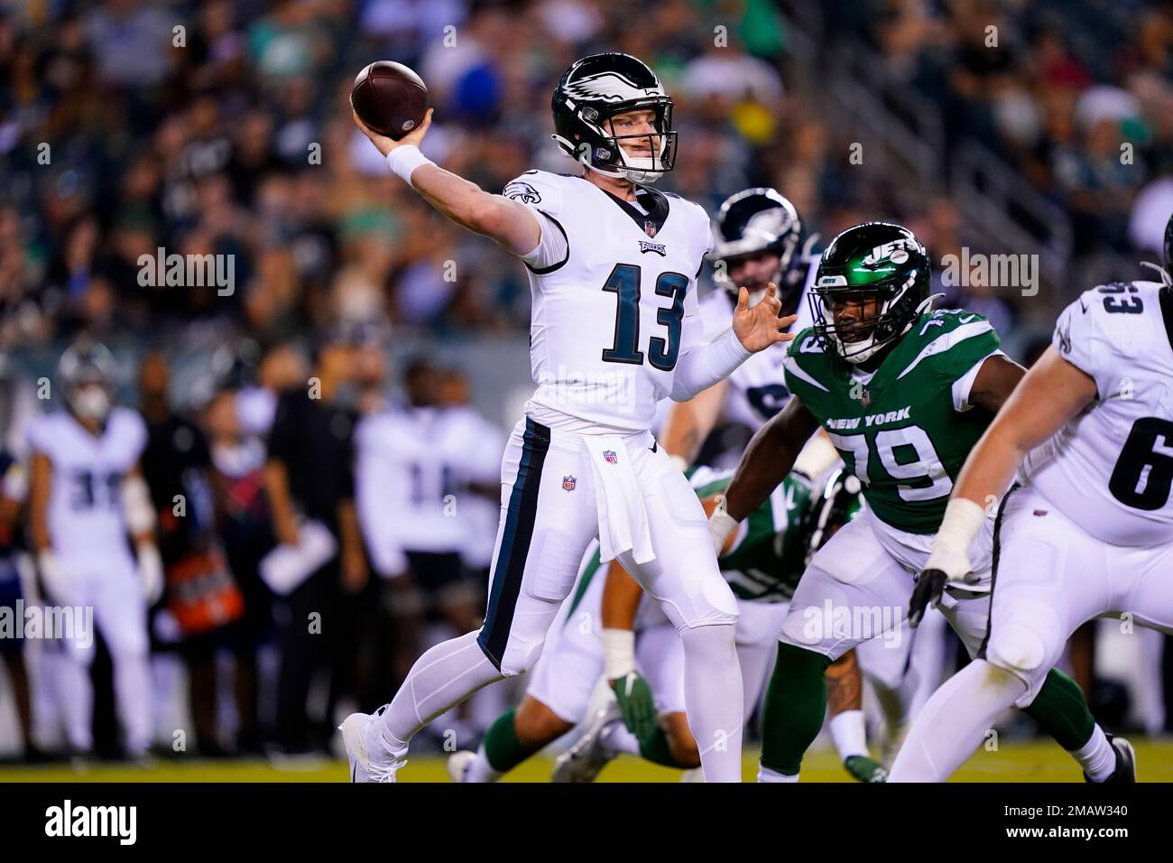 Philadelphia Eagles' Reid Sinnett in action during a preseason NFL ...