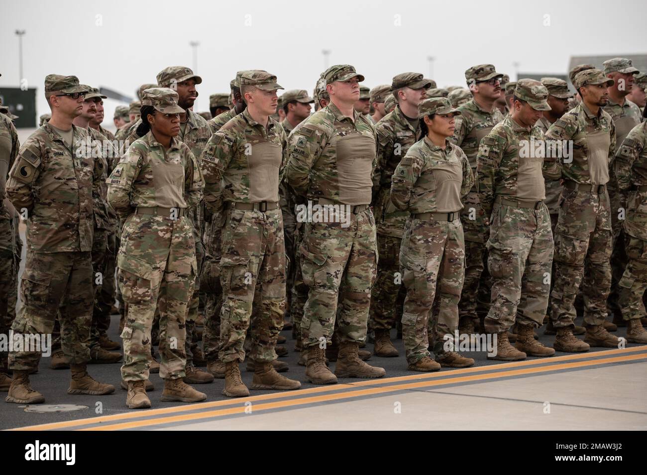 U.S. Army National Guard Soldiers assigned to Task Force Red Dragon, Combined Joint Task Force ...