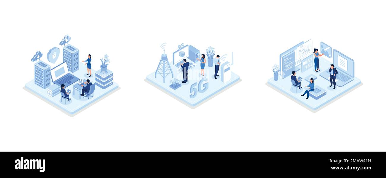 Character Connecting To Data Center And Using Cyber Security Services