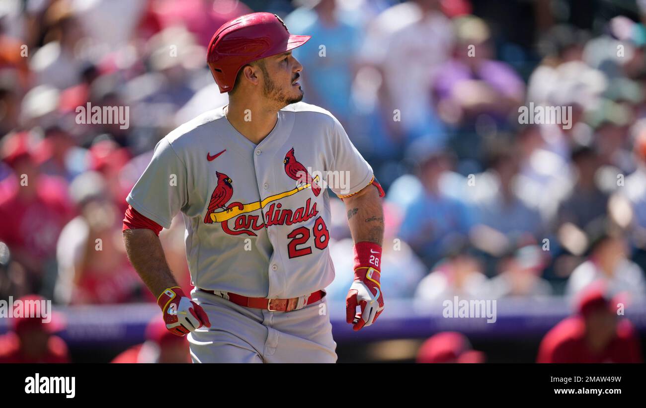 St. Louis Cardinals third baseman Nolan Arenado (28) in the sixth ...