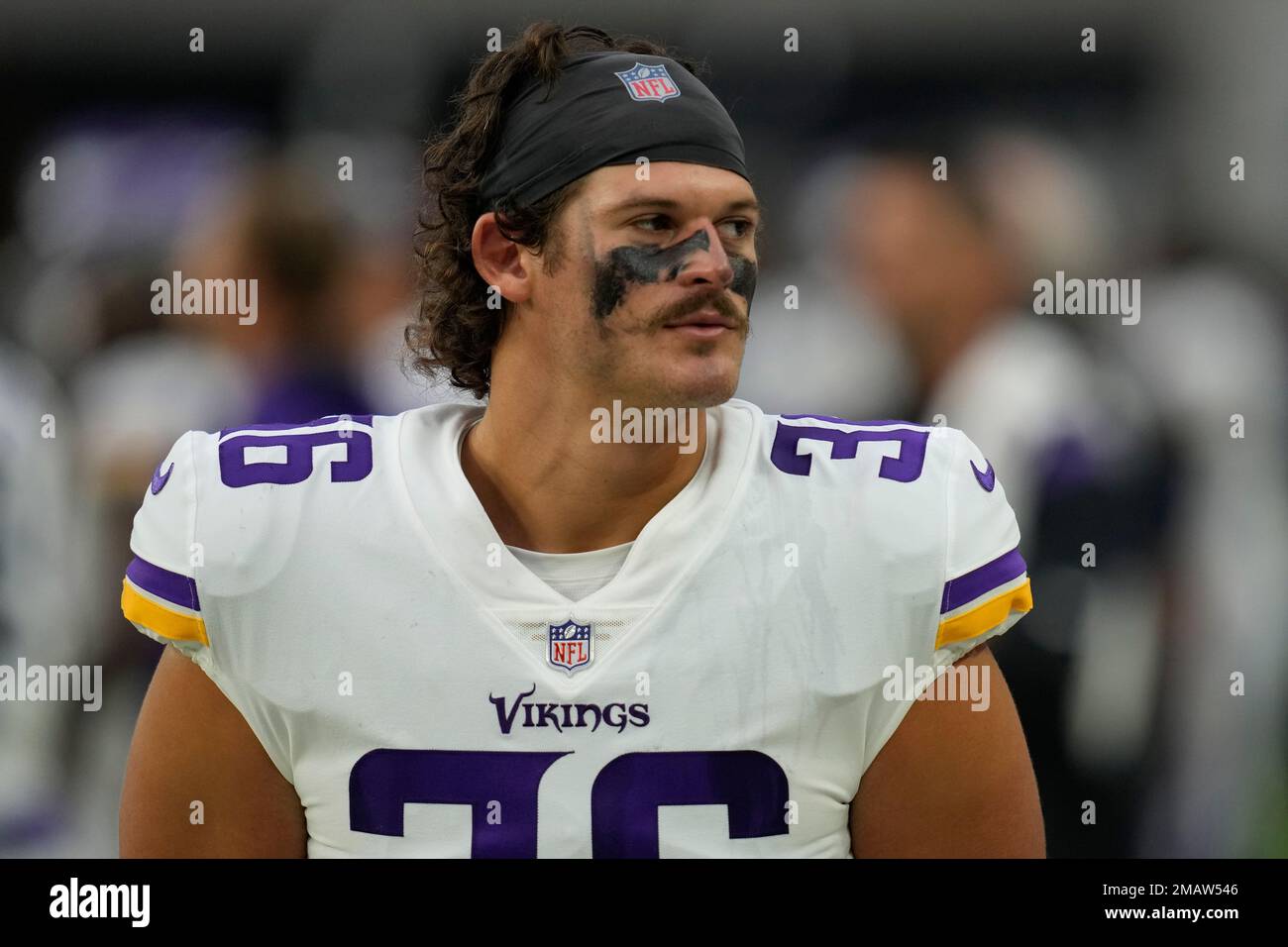 Minnesota Vikings fullback Jake Bargas (36) against the Las Vegas ...