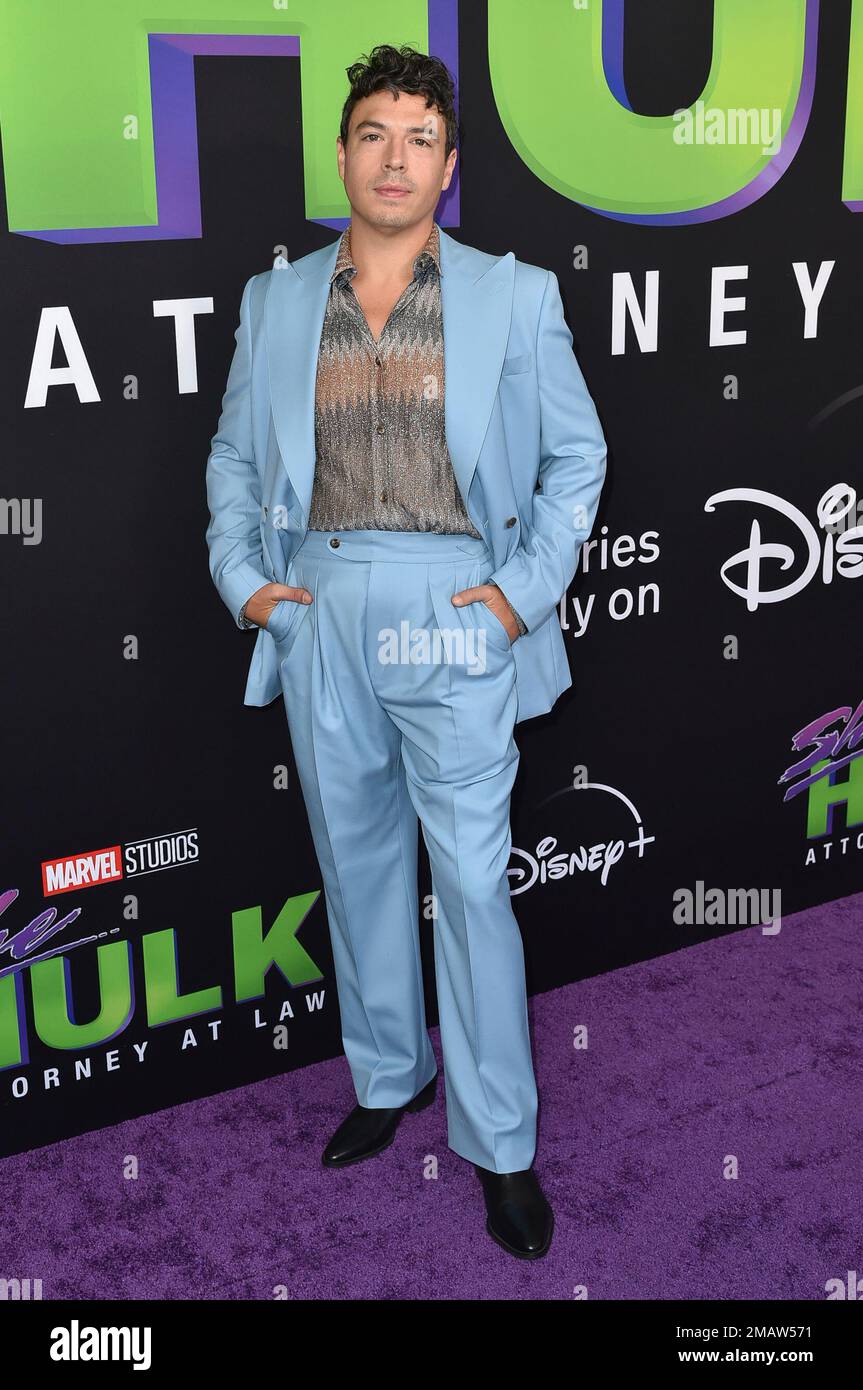 Jon Bass arrives at the premiere of "She-Hulk: Attorney at Law" on ...