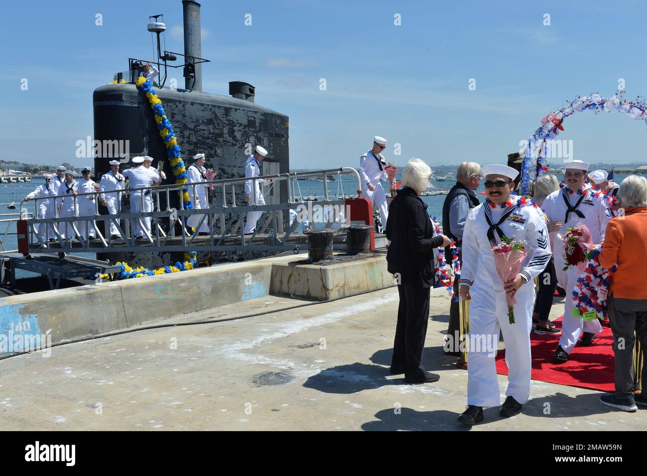 San Diego (June 05, 2022) Sailors attached to the Los Angeles-class ...