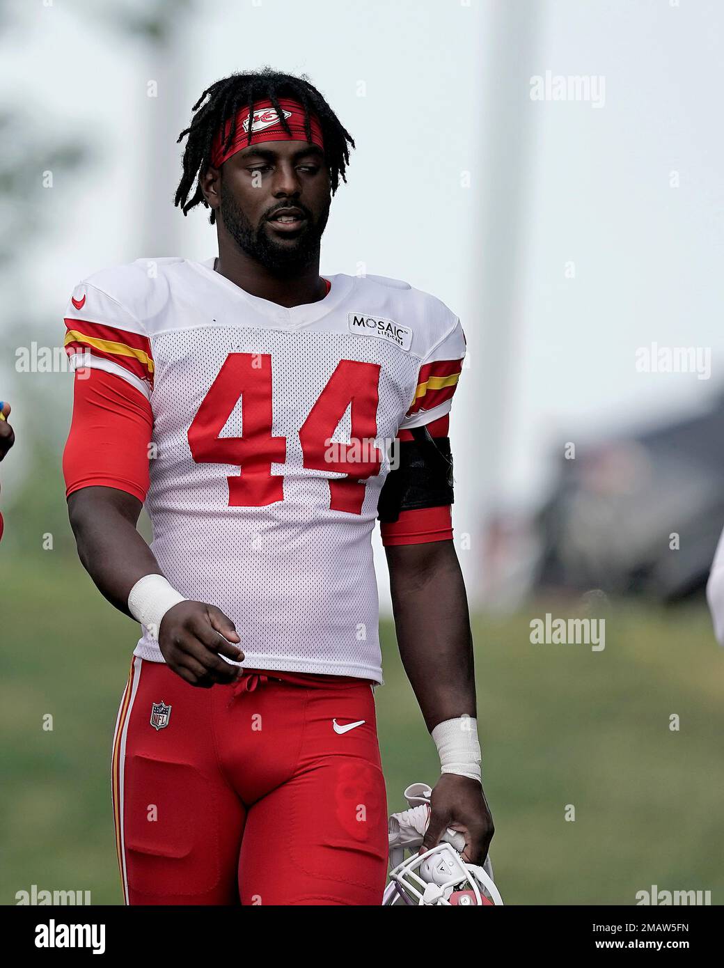 Kansas City Chiefs linebacker Elijah Lee arrives at NFL football ...