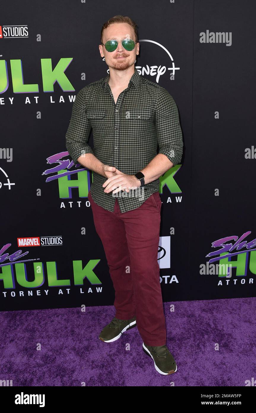 Coy Jandreau arrives at the premiere of "She-Hulk: Attorney at Law" on ...