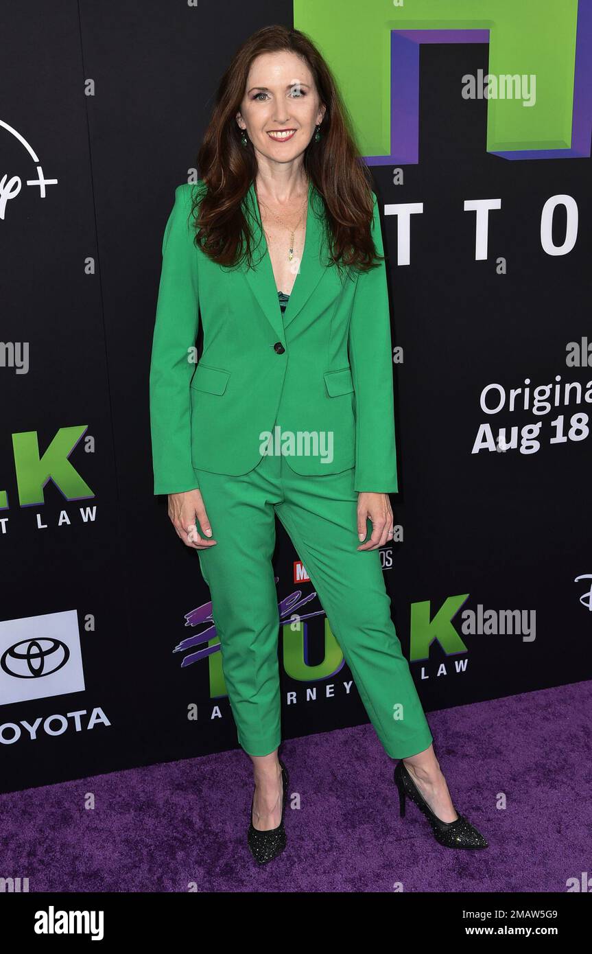 Jen Markham arrives at the premiere of "She-Hulk: Attorney at Law" on ...