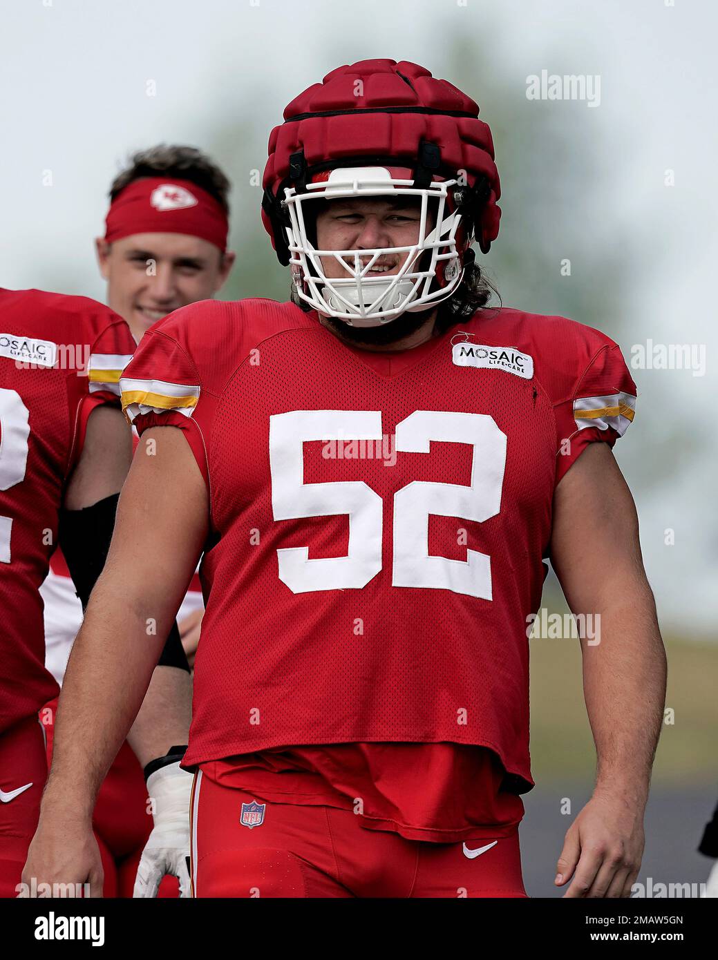 Kansas City Chiefs center Creed Humphrey arrives at NFL football ...