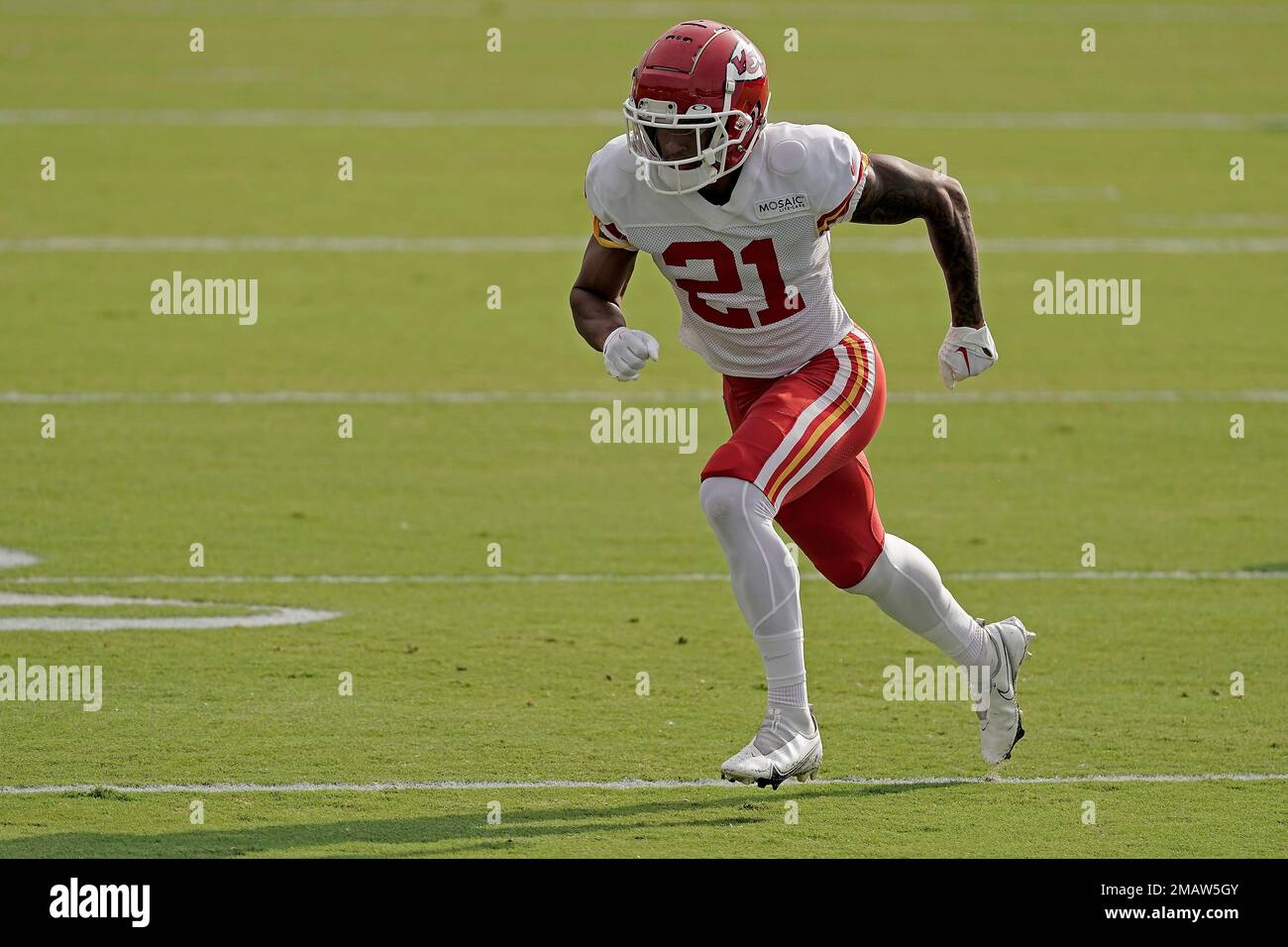 Kansas City Chiefs cornerback Trent McDuffie runs during NFL football ...