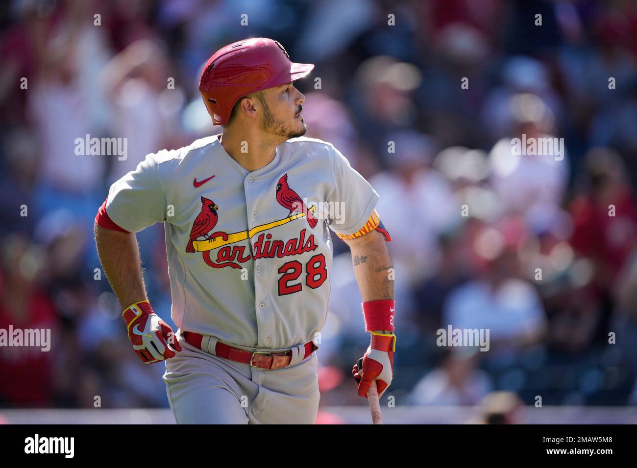 St. Louis Cardinals third baseman Nolan Arenado (28) in the eighth ...