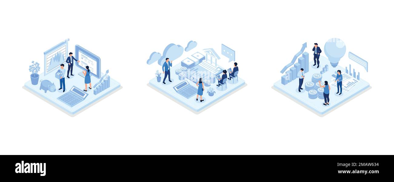 People Character Analyzing Stock Market, Public Finance Audit Concept ...