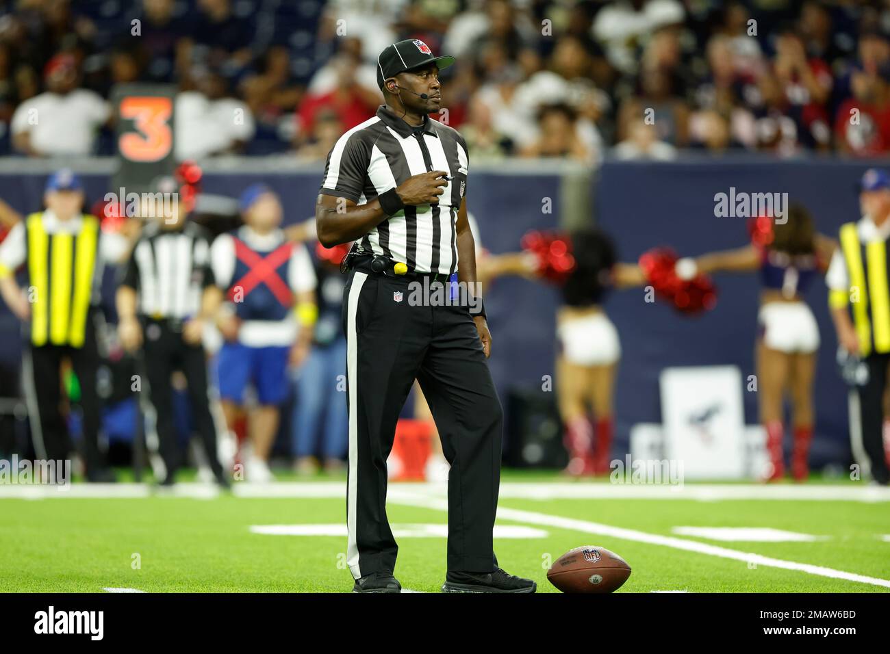 NFL umpire Ramon George (128) during an NFL preseason game between the ...