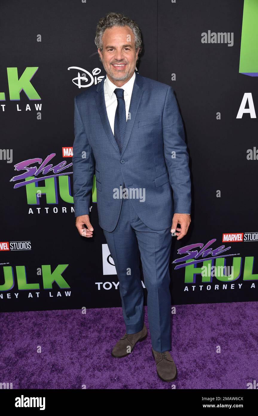 Mark Ruffalo arrives at the premiere of "She-Hulk: Attorney at Law" on ...