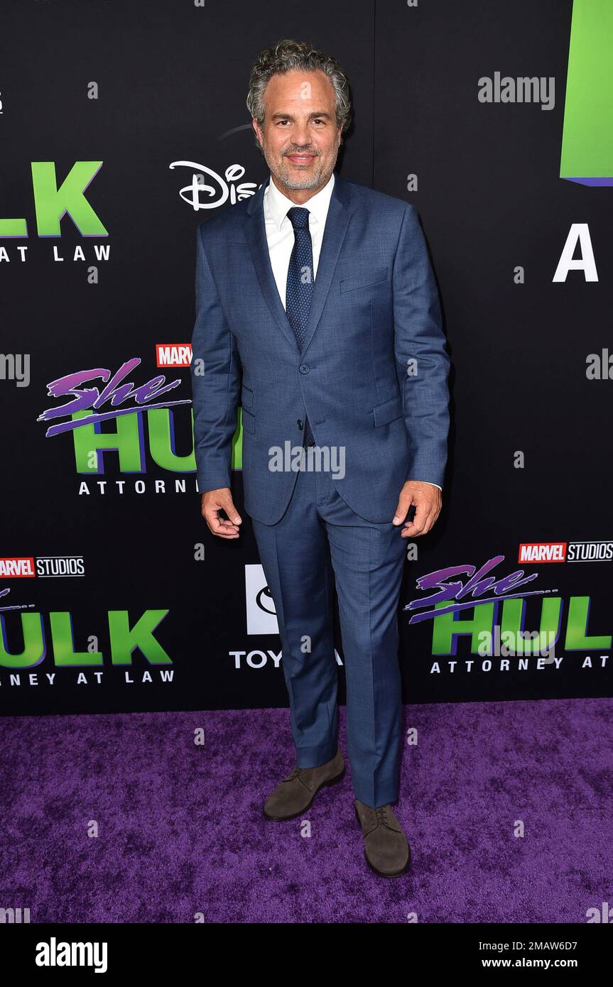 Mark Ruffalo arrives at the premiere of "She-Hulk: Attorney at Law," on ...