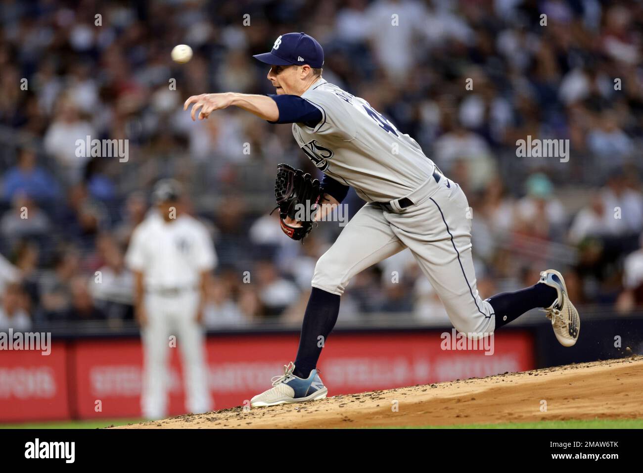 Tampa Bay Rays starting pitcher Ryan Yarbrough throws during the third ...