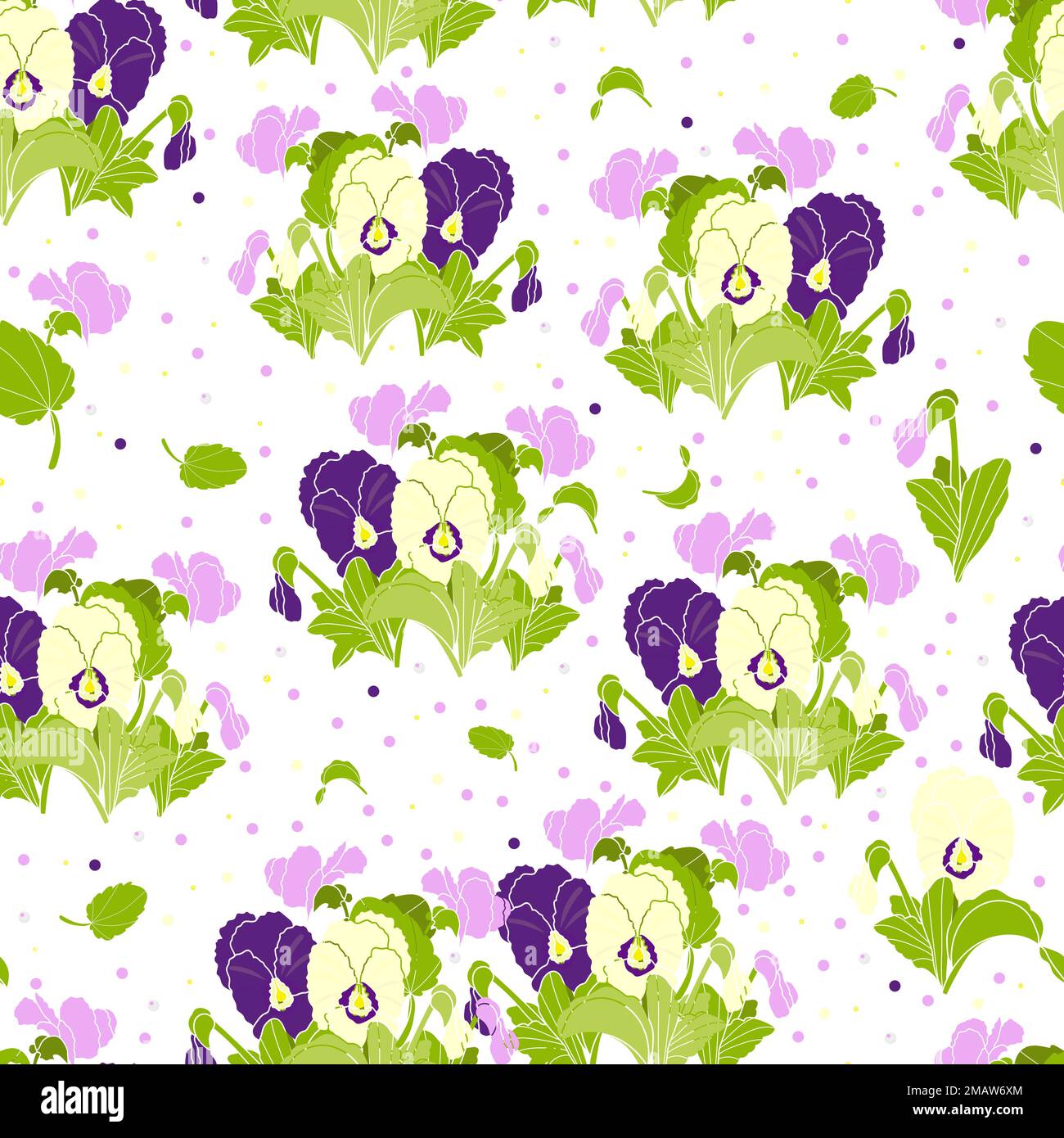 Violets flower, illustration Stock Vector Images - Alamy