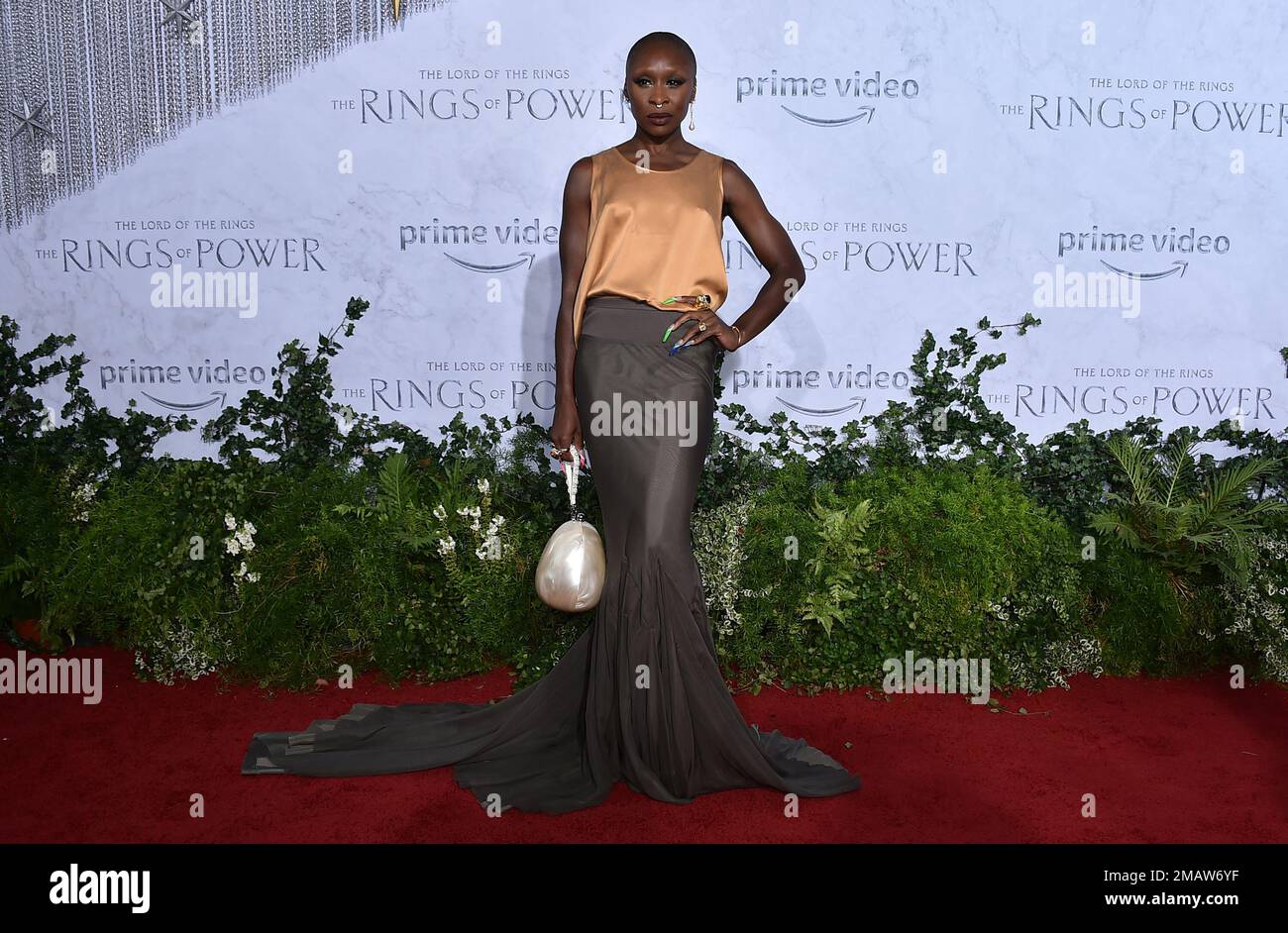Cynthia Erivo attends the premiere of "The Lord of the Rings: The Rings ...
