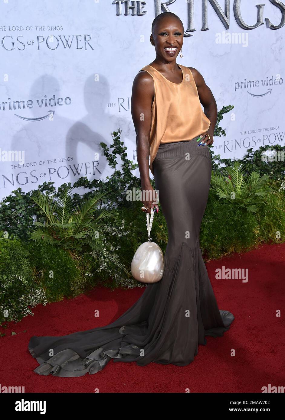 Cynthia Erivo attends the premiere of "The Lord of the Rings: The Rings ...
