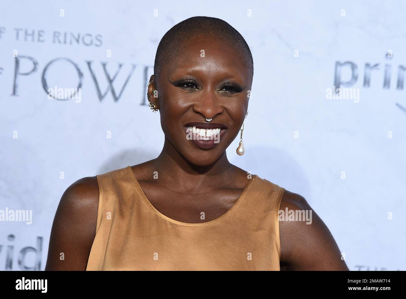 Cynthia Erivo attends the premiere of "The Lord of the Rings: The Rings ...